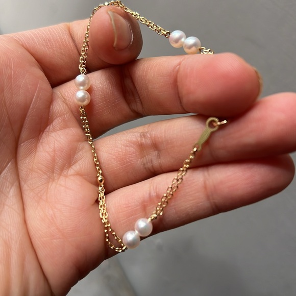Mikimoto | Jewelry | Mikimoto Simple 8k Pearl Bracelet Chain | Poshmark